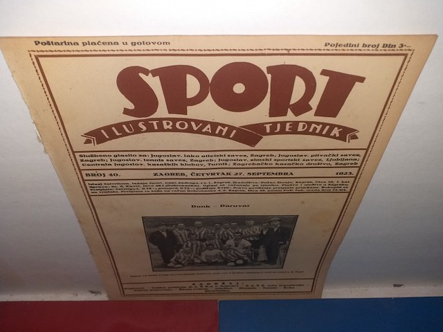 SPORT ILUSTROVANI TJEDNIK 1923 - SEPT.BR.40