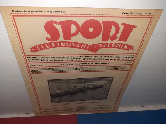 SPORT ILUSTROVANI TJEDNIK 1923 - OKT.BR.42