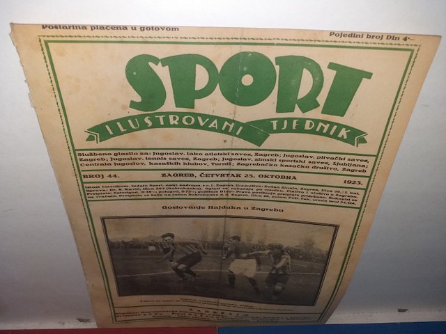 SPORT ILUSTROVANI TJEDNIK 1923 - NOV.BR.45