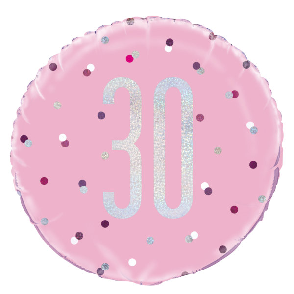 83371U
18″ Foil Number 30 Pink & Silver