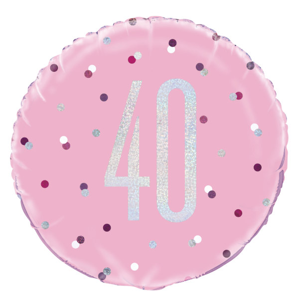 83372U
18″ Foil Number 40 Pink & Silver