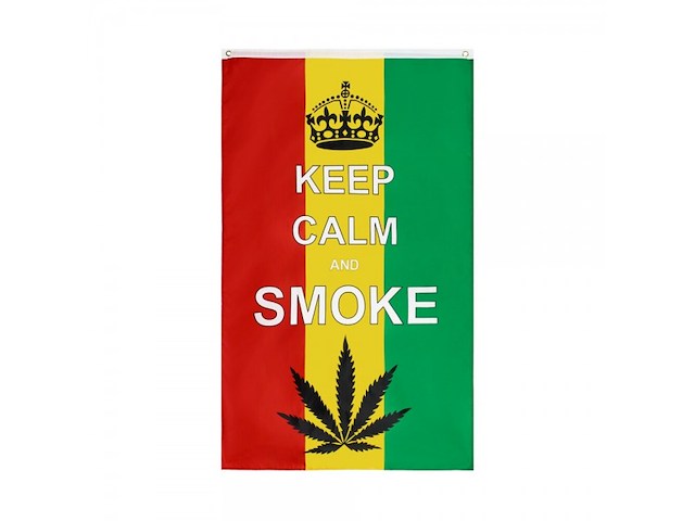 Rastafarijanska zastava sa listom marihuane 90x150-Novo