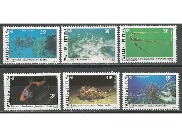 Valis i Futuna,Fauna mora 1981.,čisto