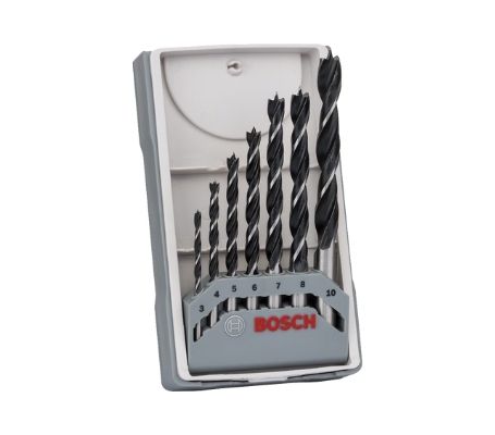 Bosch 7-delni komplet burgija za drvo, 3–10 mm