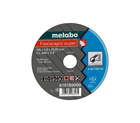 Metabo rezna ploča za čelik 125x1mm Flexiarapid Super