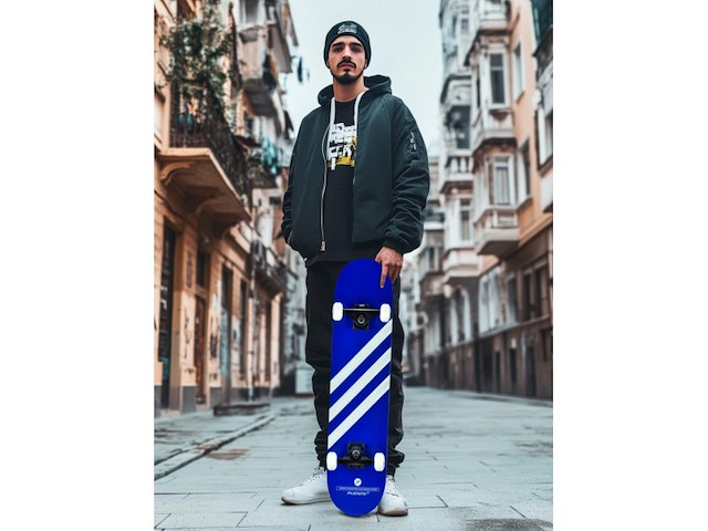 Originalni Puente skateboard - Blue White Stripes