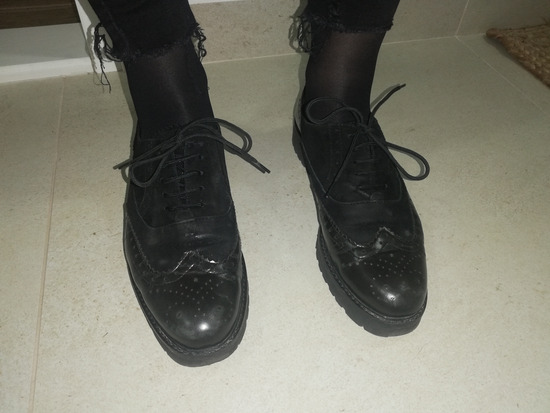 Crne kozne oxford cipele