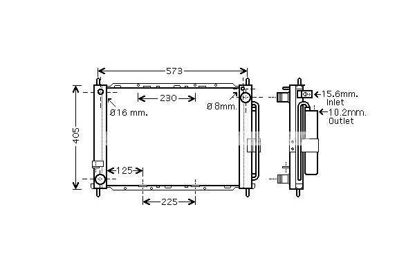 Hladnjak vode 605508A5 - Renault Clio III 05-14