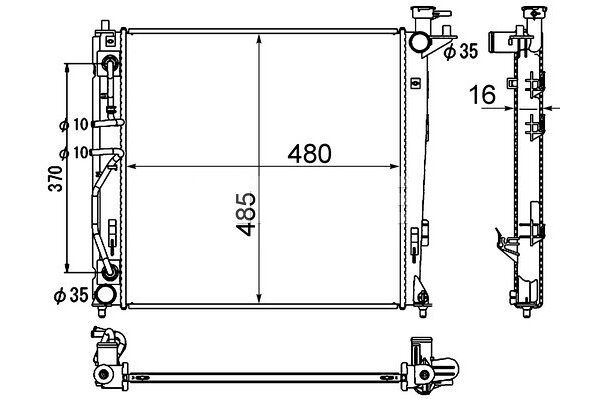 Hladnjak vode 4104087K - Hyundai ix35 10-