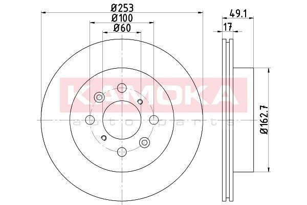 Prednji diskovi kočnica 103204 - Opel Agila 00-07