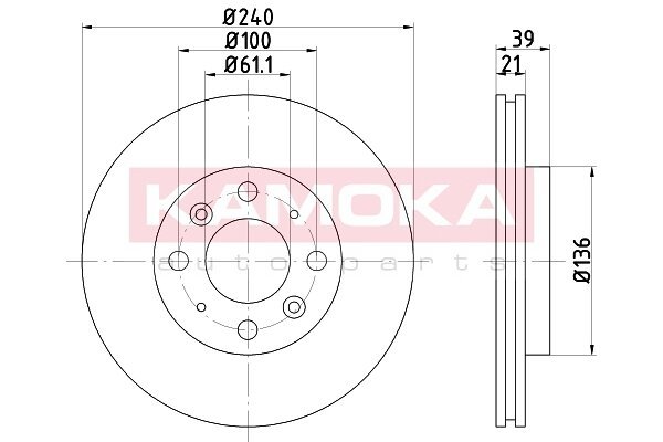 Prednji diskovi kočnica 103221 - Honda Jazz 01-08