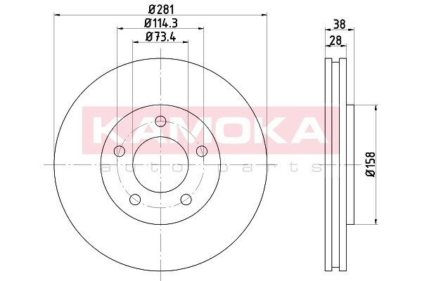 Prednji diskovi kočnica 103270 - Chrysler Voyager 02-08