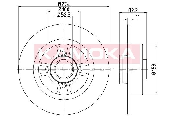 Zadnji diskovi kočnica 1031025 - Renault Scenic II 03-