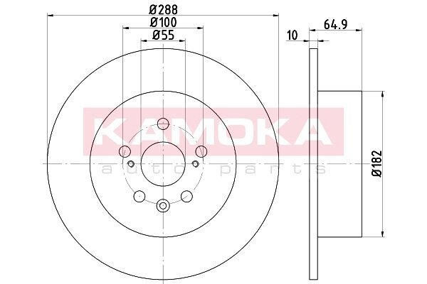 Zadnji diskovi kočnica 103161 - Toyota Avensis 97-03