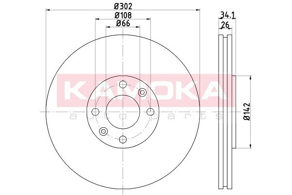 Prednji diskovi kočnica 103261 - Citroen C4 04-13