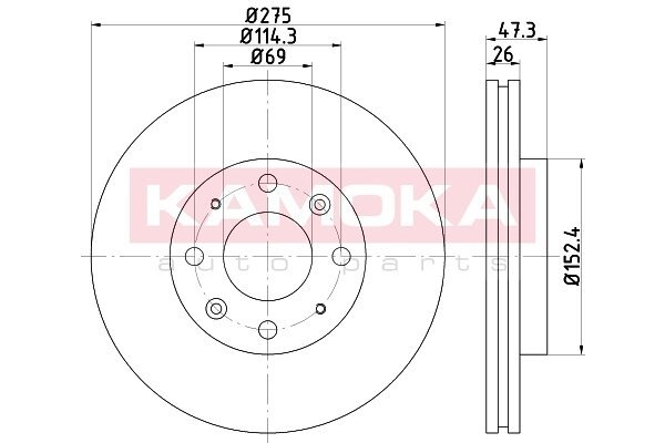 Prednji diskovi kočnica 103262 - Kia Cerato 04-