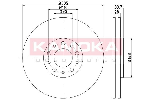 Prednji diskovi kočnica 103284 - Alfa Romeo 159 05-11