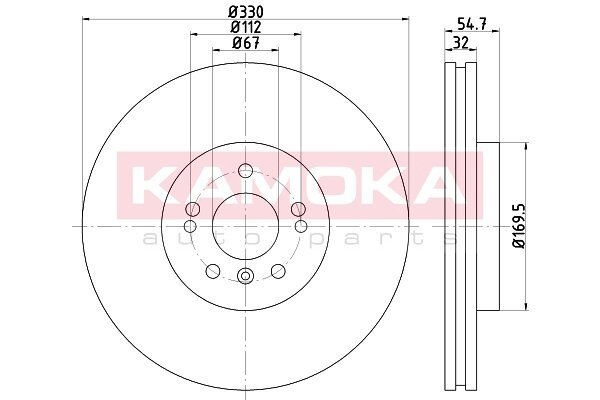 Prednji diskovi kočnica 103317 - Mercesez-Benz Klasa M W164 05-11