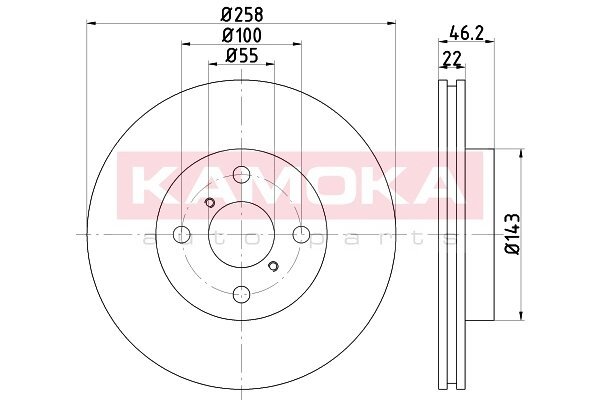 Prednji diskovi kočnica 1031095 - Toyota Yaris 05-14