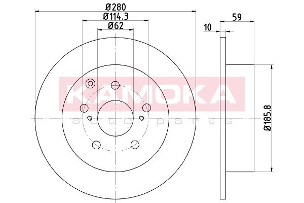 Zadnji diskovi kočnica 103165 - Toyota Avensis 05-08