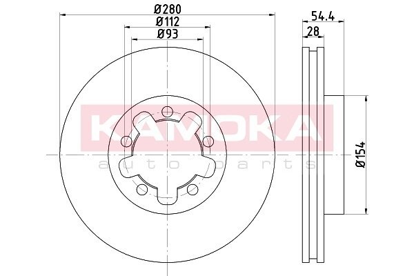 Prednji diskovi kočnica 103272 - Ford Transit 06-14