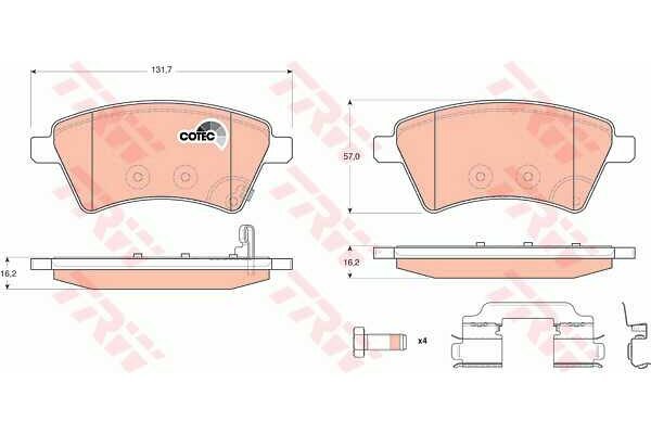 Prednje kočione obloge GDB1673 - Fiat Sedici 06-14