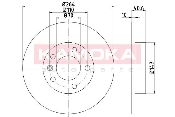 Zadnji diskovi kočnica 103170 - Opel Corsa D 06-14