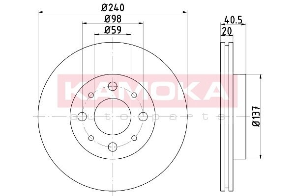 Prednji diskovi kočnica 103215 - Fiat Panda 07-