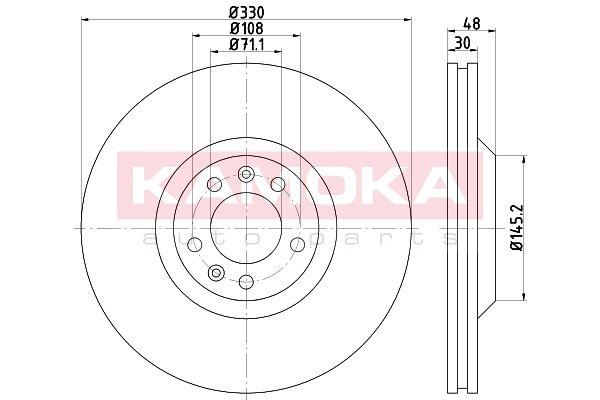 Prednji diskovi kočnica 103304 - Citroen C5 III 08-