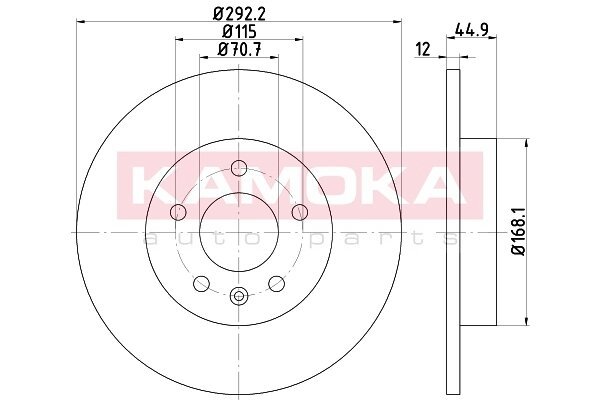 Zadnji diskovi kočnica 103195 - Opel Astra J 09-15