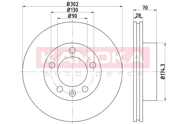 Prednji diskovi kočnica 103293 - Opel Movano B 10-