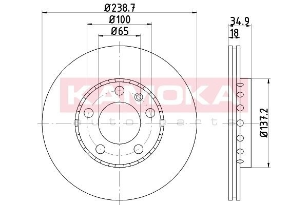 Prednji diskovi kočnica 103205 - Skoda Fabia 99-14