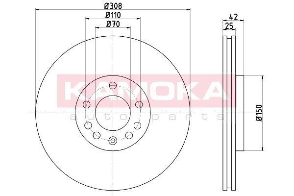 Prednji diskovi kočnica 103253 - Opel Adam 13-