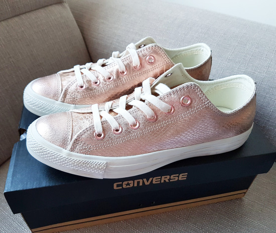 Converse kozne starke - roze zlato ORIGINAL NOVO!