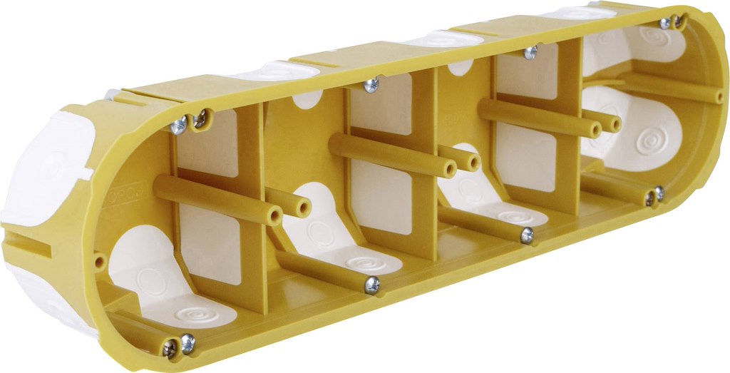 Dozna Kopos KPL 64-50/4LD za rigips, četvorostruka, 280x68x50mm (ŠxVxD), IP30, samogasiva