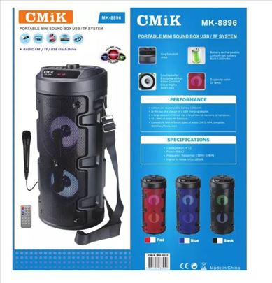 CMIK MK-8896 Bluetooth Zvucni + Mikrofon novo!