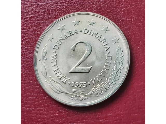 2 DINARA 1975 UNC