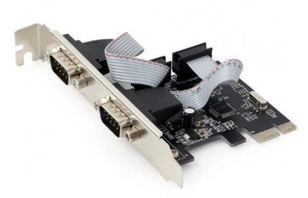 Gembird SPC-22 2 serial port PCI-Express add-on card, with extra low-profile bracket