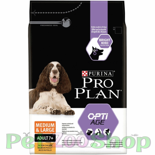 PRO PLAN Dog Medium&Large Adult 7+, Piletina 3kg