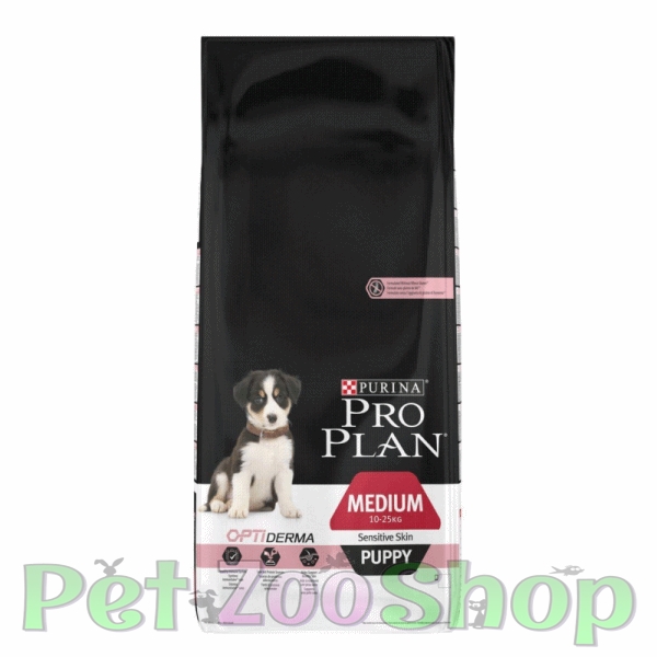 PRO PLAN Dog Medium Puppy Sensitive Skin, Losos 12kg