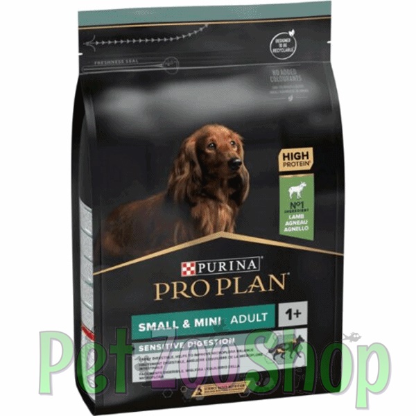 PRO PLAN Dog Small&Mini Adult Sensitive Digestion, Jagnjetina