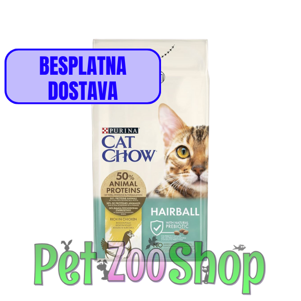 CAT CHOW HAIRBALL Hrana za Mačke sa Piletinom 15kg