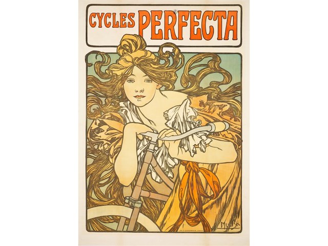 Cycles Perfecta (1897) Alphonse Mucha reprodukcija A3
