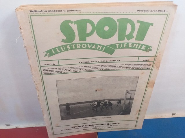 SPORT ILUSTROVANI TJEDNIK 1923 - JAN. BR.2