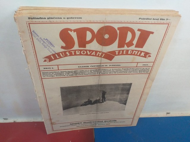 SPORT ILUSTROVANI TJEDNIK 1923 - JAN. BR.4