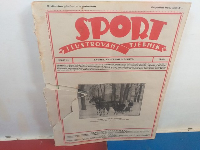 SPORT ILUSTROVANI TJEDNIK 1923 - mart BR.11