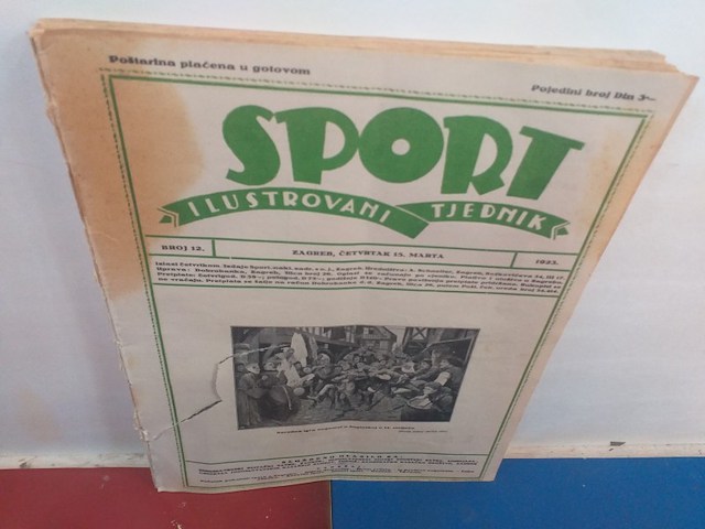 SPORT ILUSTROVANI TJEDNIK 1923 - mart BR.12