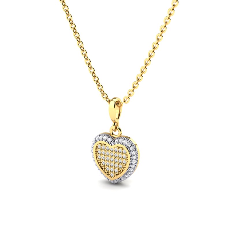 Zlatna ogrlica sa cirkonima Heart