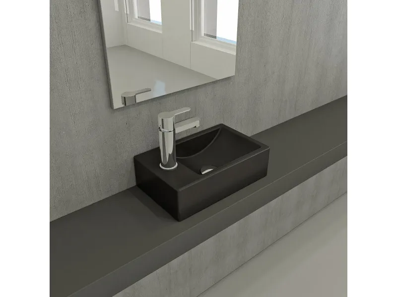 BOCCHI MILANO LAVABO 37CM - CRNI MAT 1418-004-0126 L-D