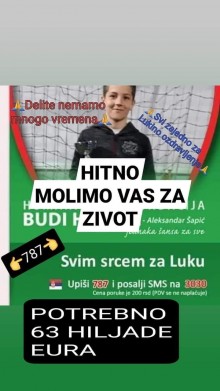 Hitno molimo vas za život